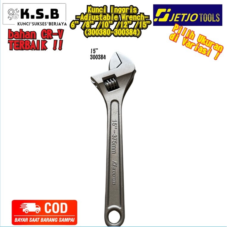 Jual (300384) Kunci Inggris 15" / 37.5cm / Adjustable Wrench (Chrome ...