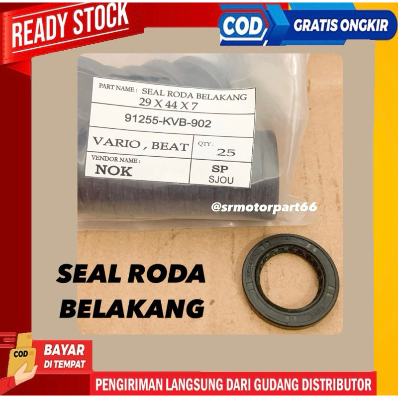 Jual SEAL RODA BELAKANG 29 X 44 X 7 UNTUK MOTOR VARIO MEREK NOK ...
