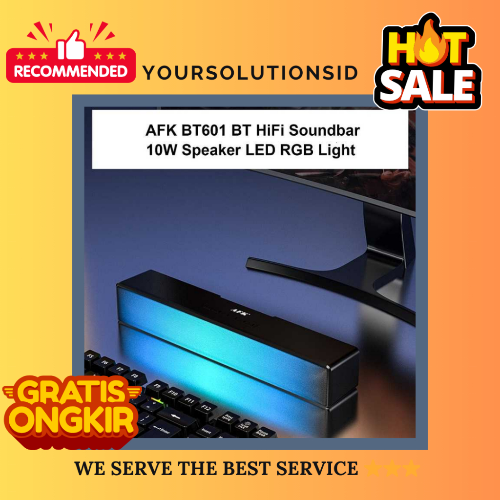 Jual AFK Soundbar Active Speaker Bluetooth Home Theater HiFi LED RGB ...