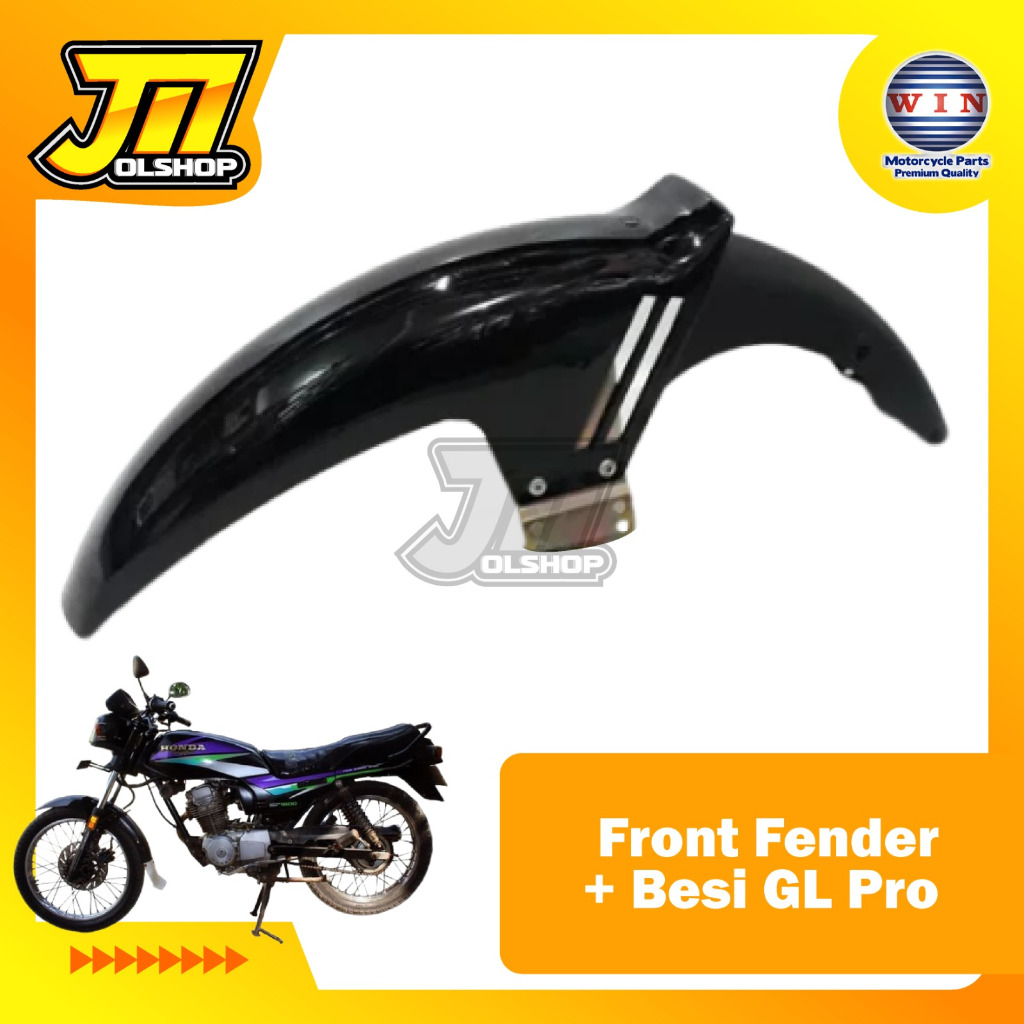Jual Front Fender GL PRO Hitam + Besi Spakbor Depan Merk Win | Shopee ...