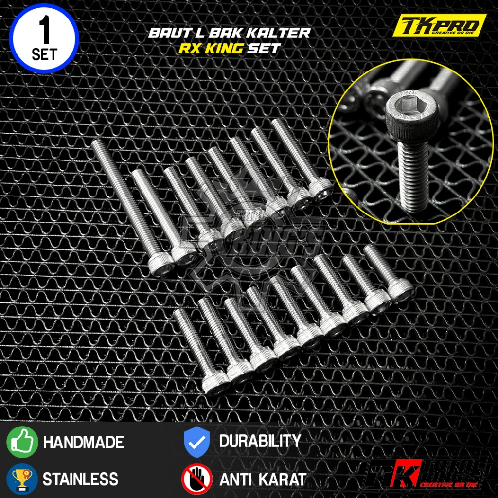 Jual BAUT BAK BLOCK MESIN KANAN KIRI KUNCI L STANLIS RX KING | Shopee Indonesia
