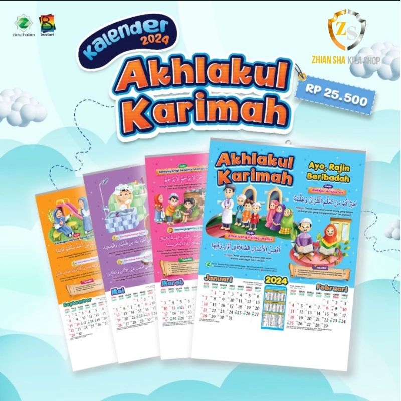Jual KALENDER 2024 - KALENDER DINDING - KALENDER ANAK 2024 | Shopee ...