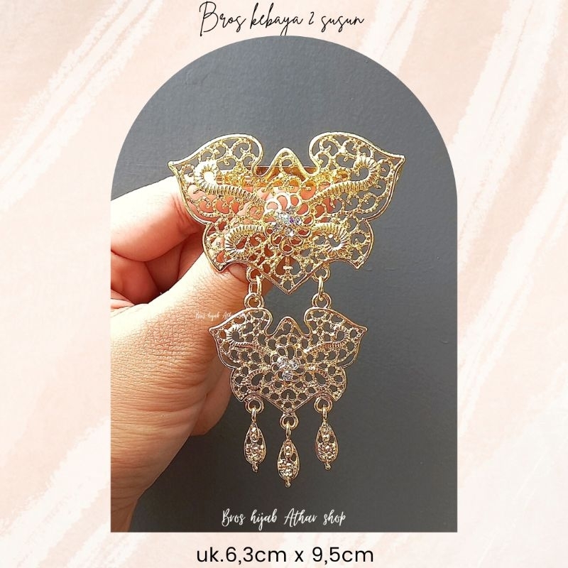 Jual Bros Kebaya Gold Emas Kutubaru 2 Dan 3 Susun Bross Pengantin ...