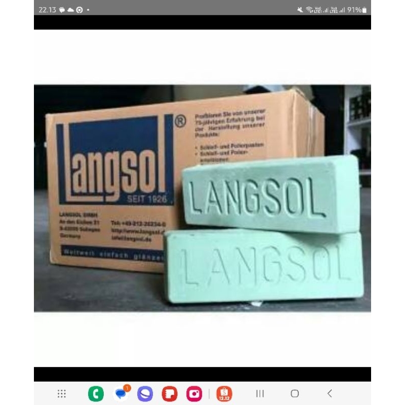 Jual langsol batu hijau batu poles stainless ORIGINAL | Shopee Indonesia
