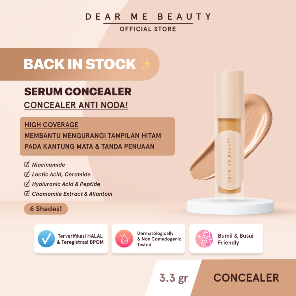 Jual Dear Me Beauty Serum Concealer C01/N00/N02/N04 | Shopee Indonesia