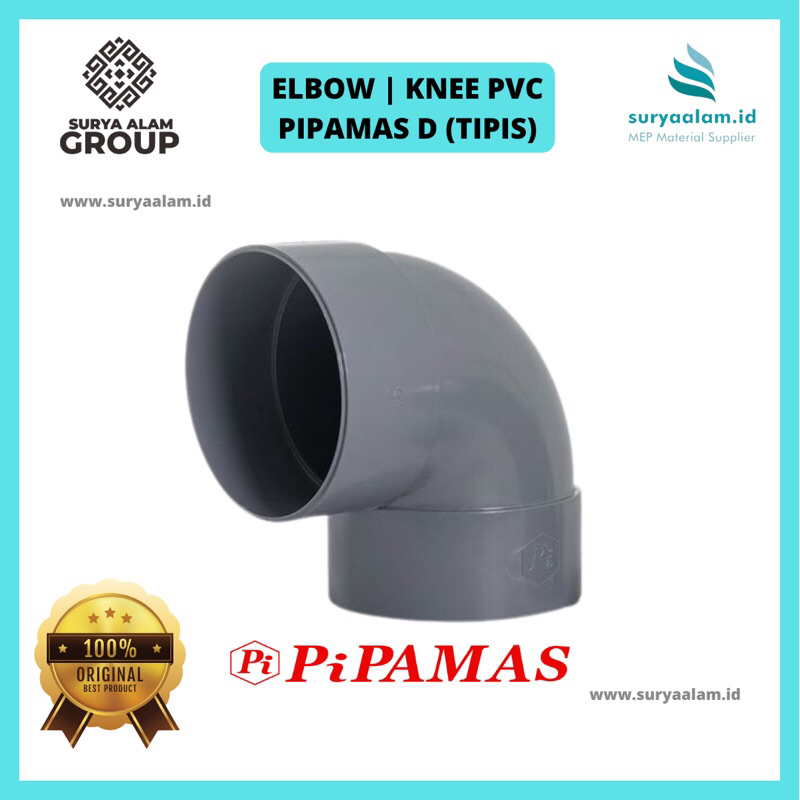 Jual ELBOW | KENI 90 DERAJAT D 1 1/2” PIPAMAS | ELBOW 90 D 2” PIPAMAS ...