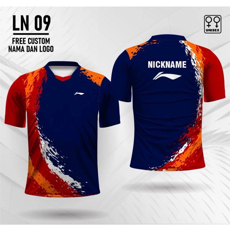 Jual jersey bulutangkis kaos baju badminton LN free custom nama dan logo | Shopee Indonesia