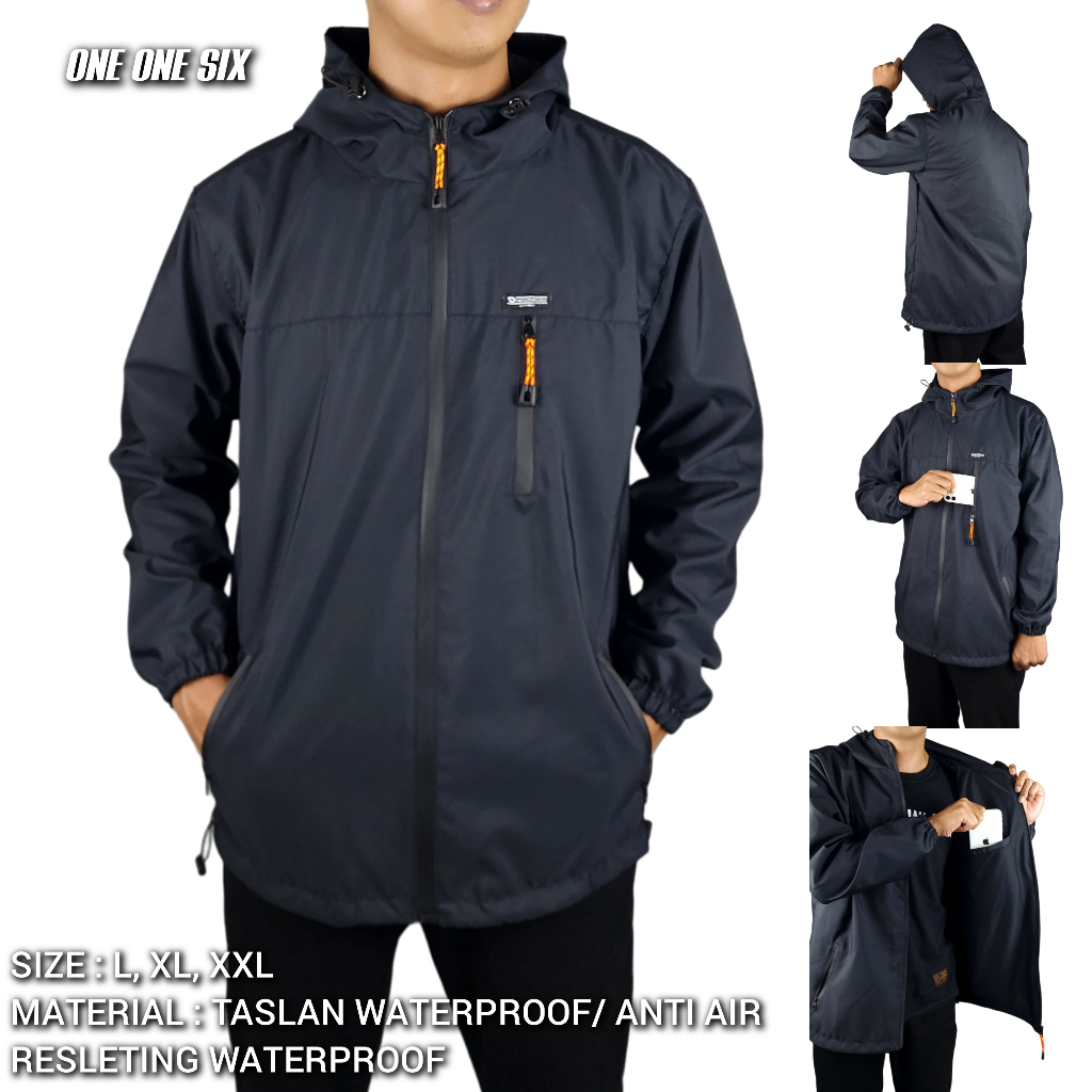 Jual JAKET OUTDOOR WATERPROOF PRIA TASLAN JN PREMIUM JACKET HOODIE ...