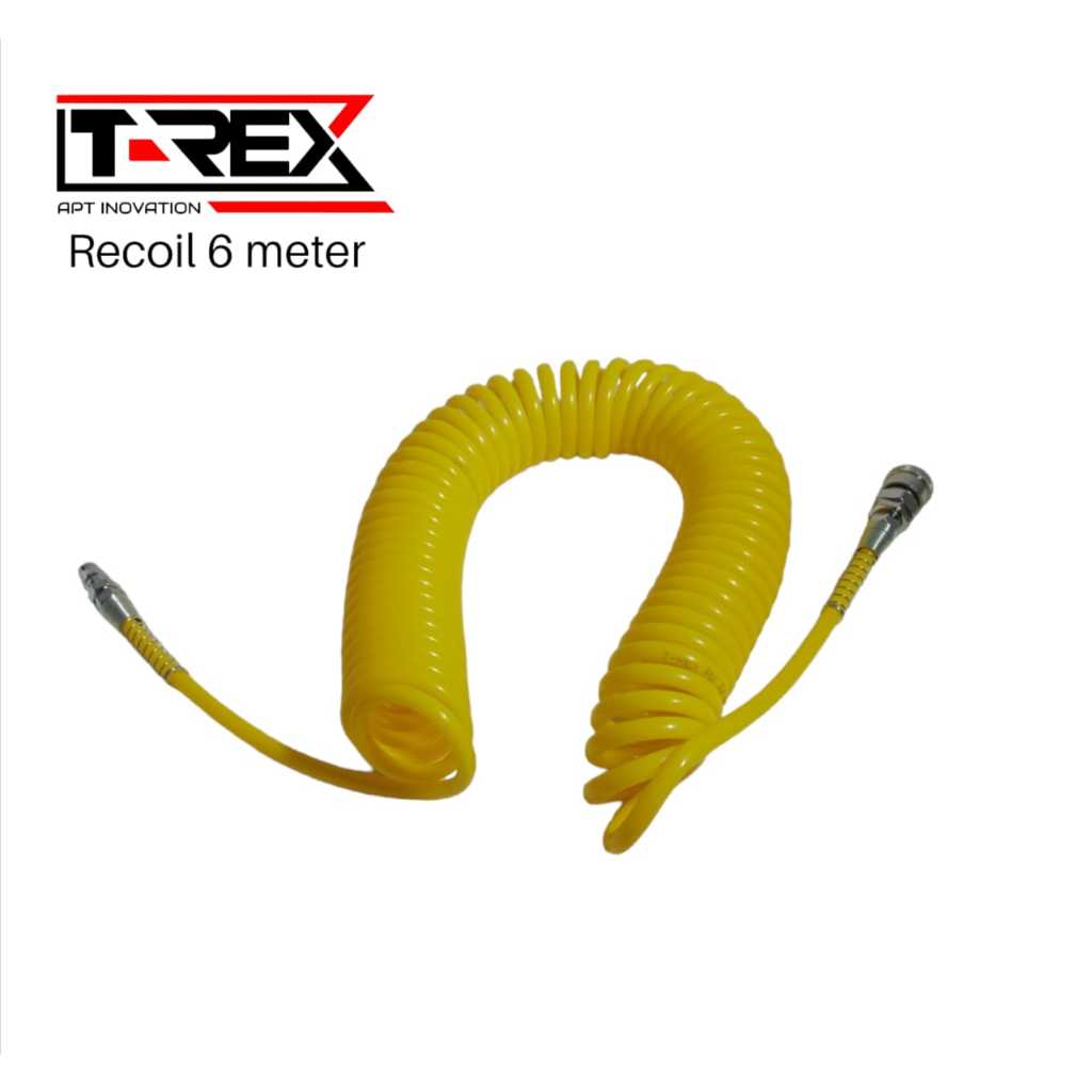 Jual Selang Recoil Hose 6 meter - Selang Spiral Angin Kompresor T-REX ...