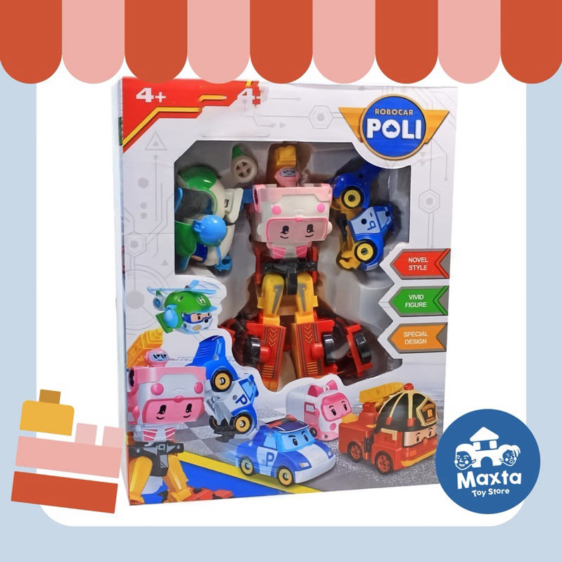 Jual Mainan Robot Robocar Poli Combination 4IN1 No.245 / Robot Berubah ...