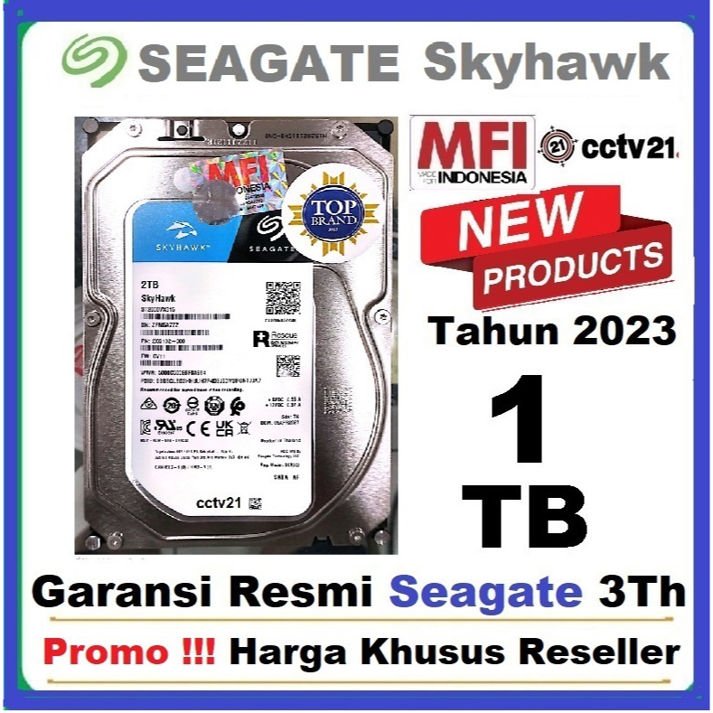 Jual Harddisk Hardisk HDD CCTV Seagate Skyhawk 1TB MFI ORIGINAL 100% ...