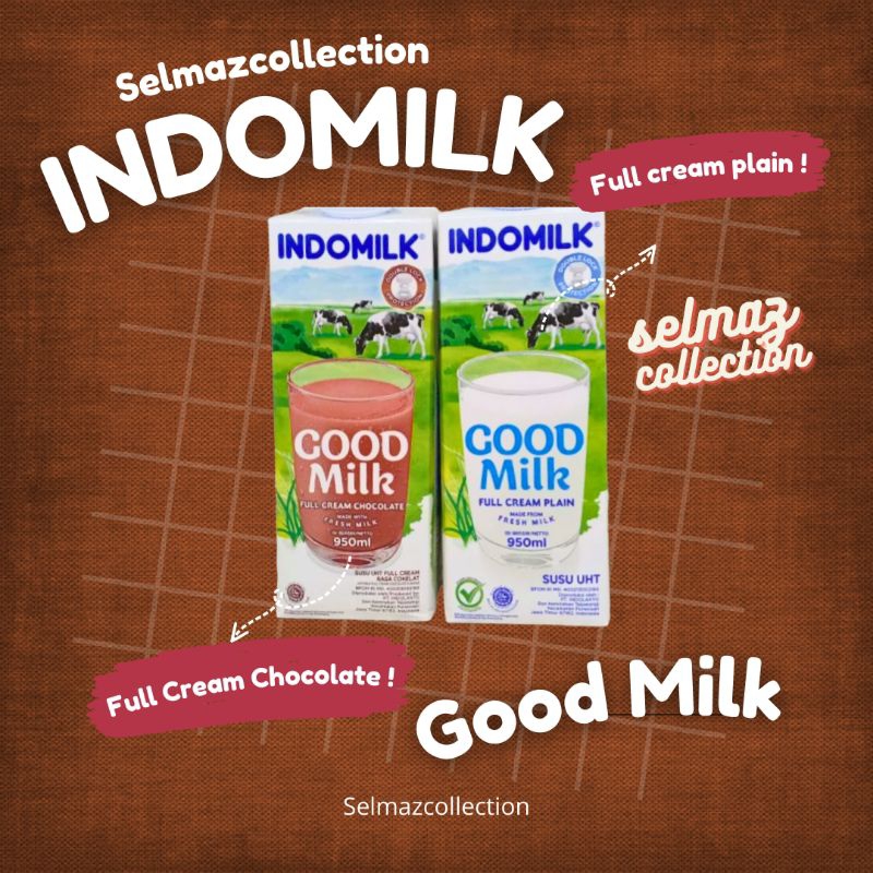 Jual Indomilk Good Milk 950mL Indomilk UHT 950ml Susu Indomilk Cokelat ...