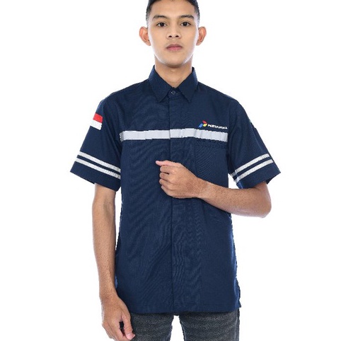 Jual TWQK1054 Ready Stok Baju Seragam Pertamina tangan pendek/atasan ...