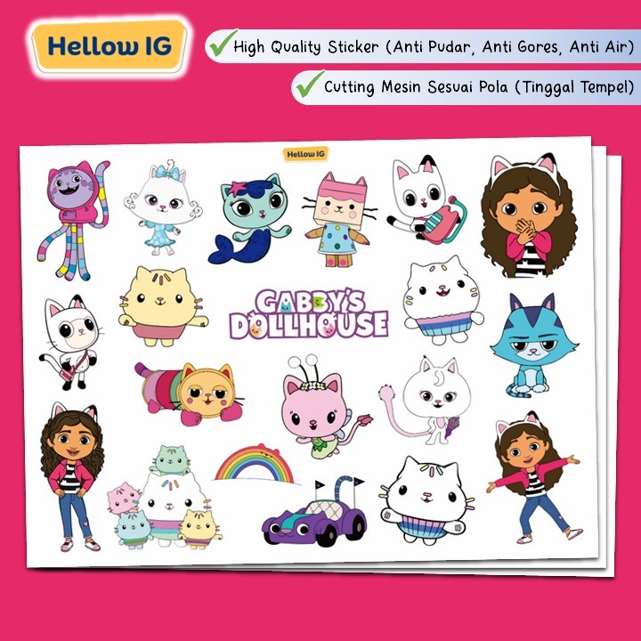 Jual STICKER PACK | STIKER GABBYS DOLLHOUSE WATERPROOF GABY GABBY GABBY ...