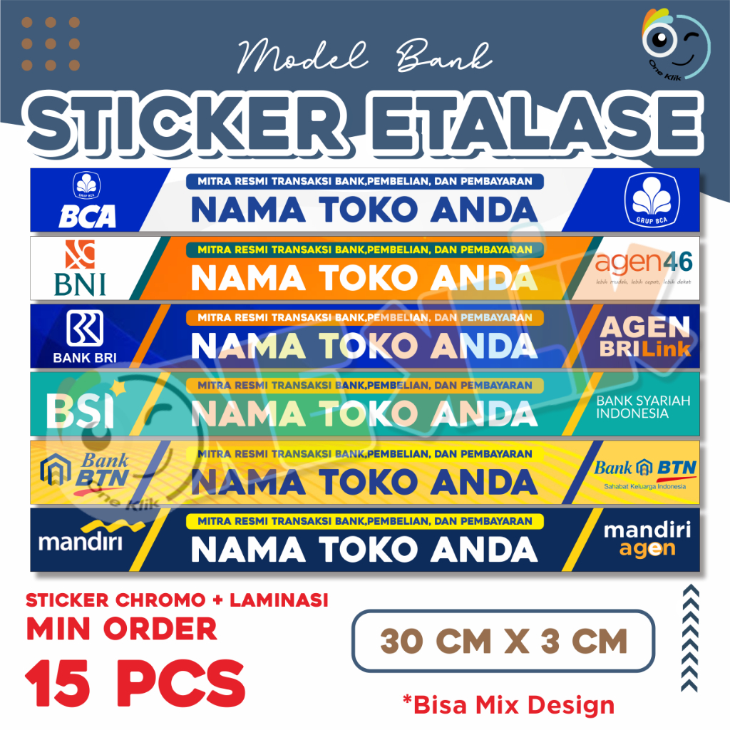 Jual Stiker Etalase Konter / Stiker Agen Bank/ Stiker Bank Murah ...