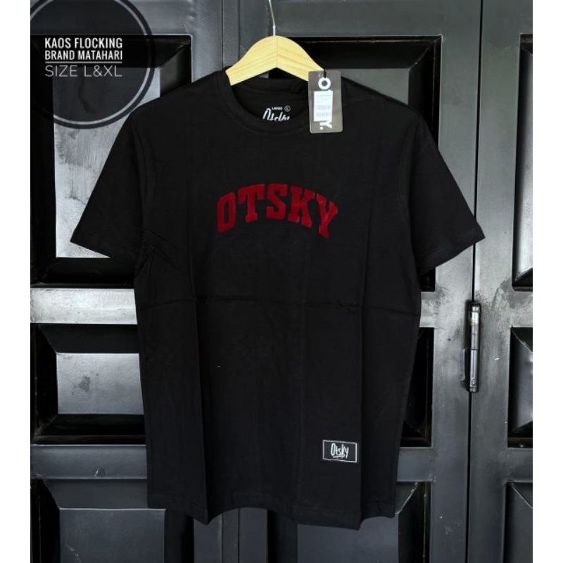 Jual kaos pendek Logo OTSKY flocking sablon | Shopee Indonesia