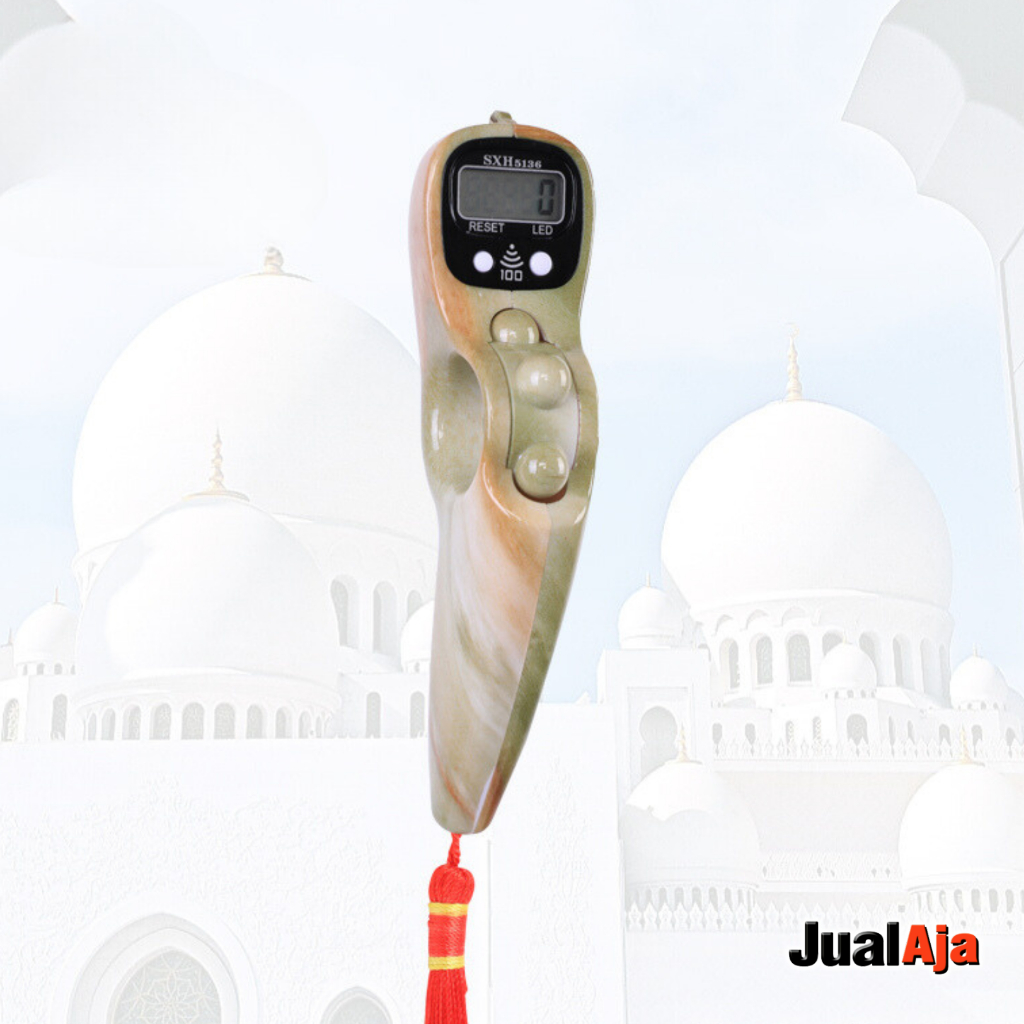 Jual Tasbih Digital Alarm Bunyi Beep 100 Motif Marmer dan Kayu + Lampu ...