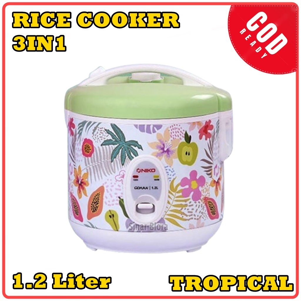 Jual Rice Cooker NIKO TROPICAL 1.2 Liter 3in1 - TUTUP KACA | Shopee ...