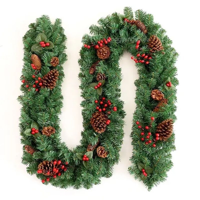Jual TERMURAH Garland Natal Panjang Tebal 2m Dengan Aksesoris Garland ...