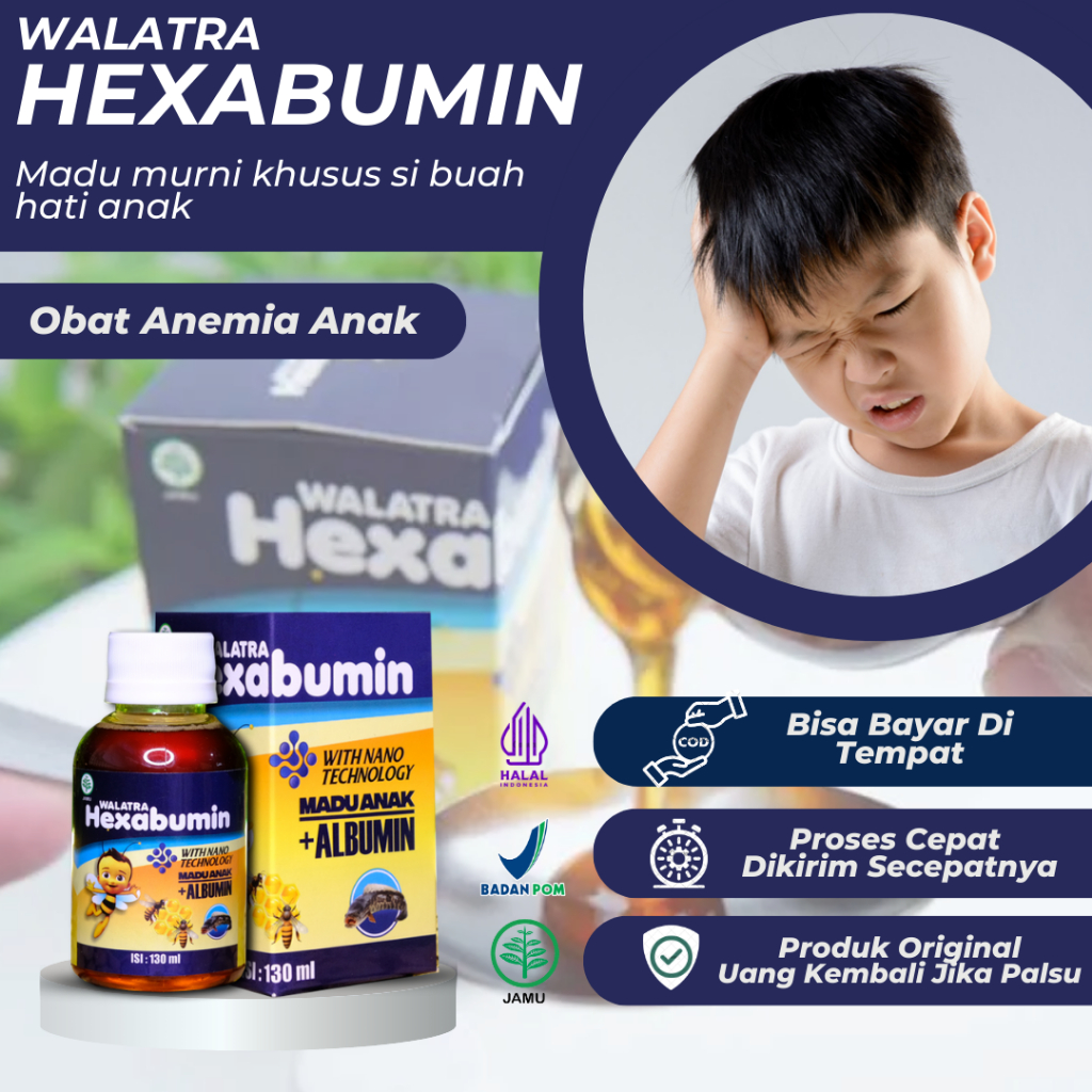 Jual Hexabumin Madu Anak - Obat Anemia Untuk Anak, Darah Rendah, Madu ...