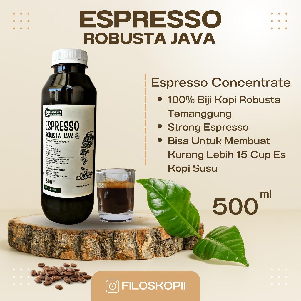 Jual Espresso Cair Kopi Konsentrat Robusta Temanggung Filoskopi 500 ml ...