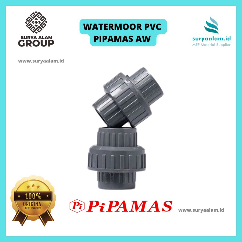 Jual WATER MUR AW 1/2" PIPAMAS / WATERMOOR 3/4 INCH PIPAMAS / UNION ...