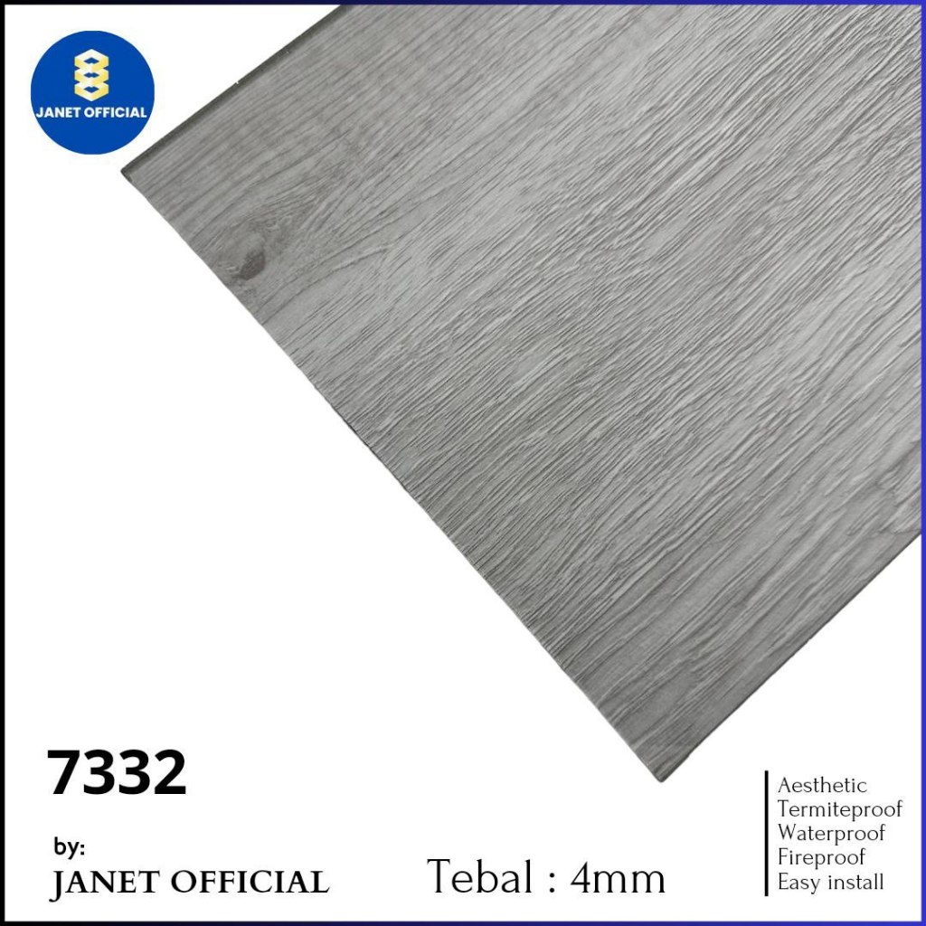 Jual SPC LANTAI Wood Flooring 4mm Parket Parkit Parquet Klik 1220mm X 180mm JANET OFFICIAL ...