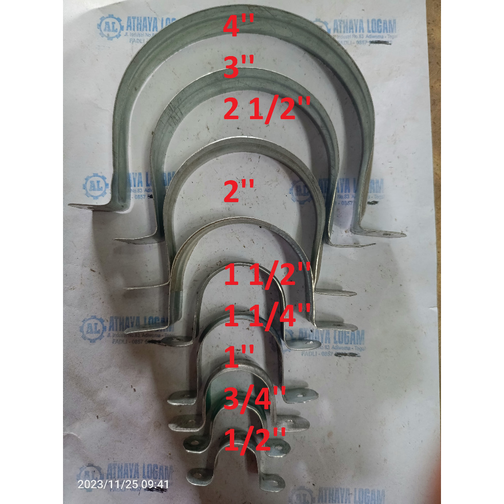 Jual klem clamp besi untuk pipa besi atau paralon semua ukuran | Shopee ...