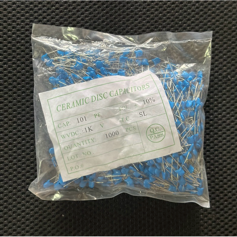 Jual KAPASITOR MILAR KERAMIK 101 1KV CERAMIC isi 1000pcs | Shopee Indonesia