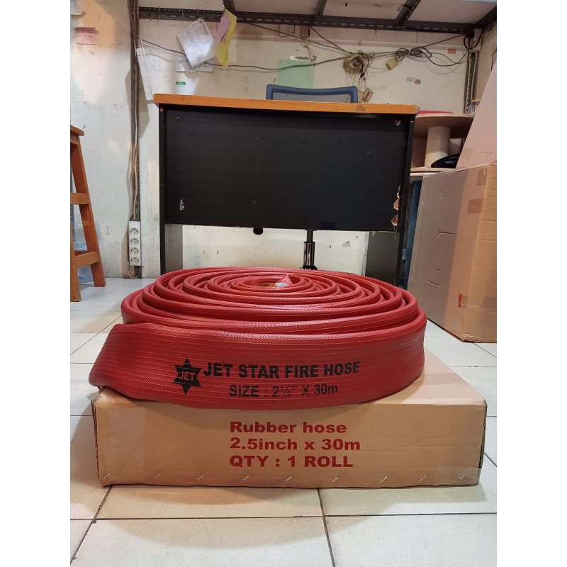 Jual Fire Hose Selang Hydrant Rubber Jet Star 2,5" x 30 M Coupling Machino | Shopee Indonesia