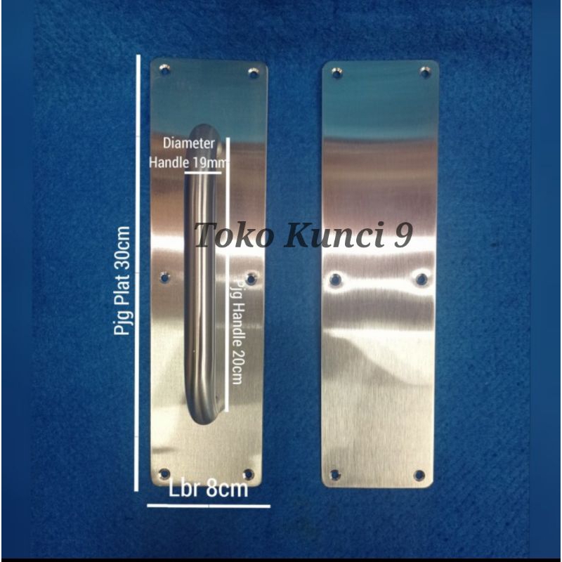 Jual Sign Plat Stainless Push Pull Plat Polos / Handle Dorong Tarik ...