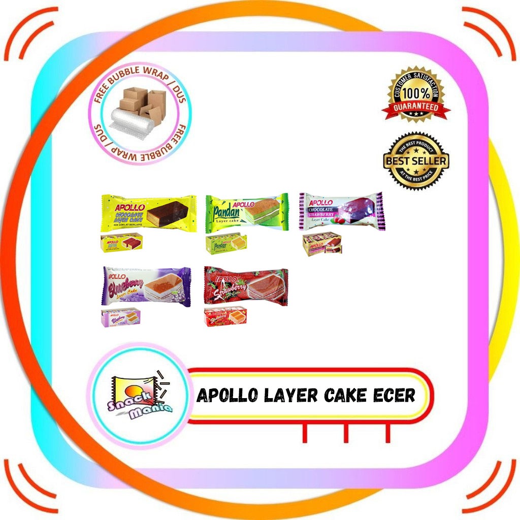 Jual Apollo Layer Cake Chocolate Pandan Blueberry Strawberry ~ 18 Gr Pc ...