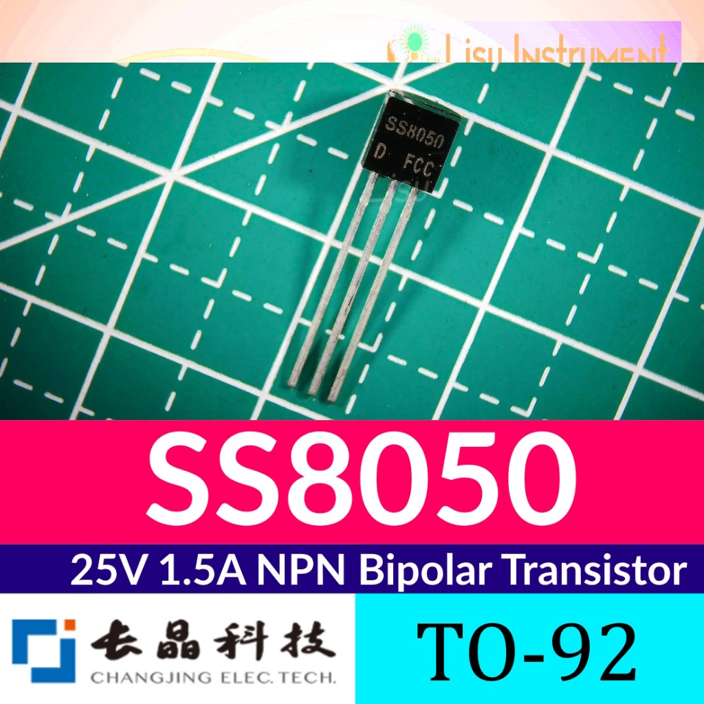 Jual SS8050 25V 1.5A NPN Bipolar Transistor TO-92 CJ ORIGINAL | Shopee ...