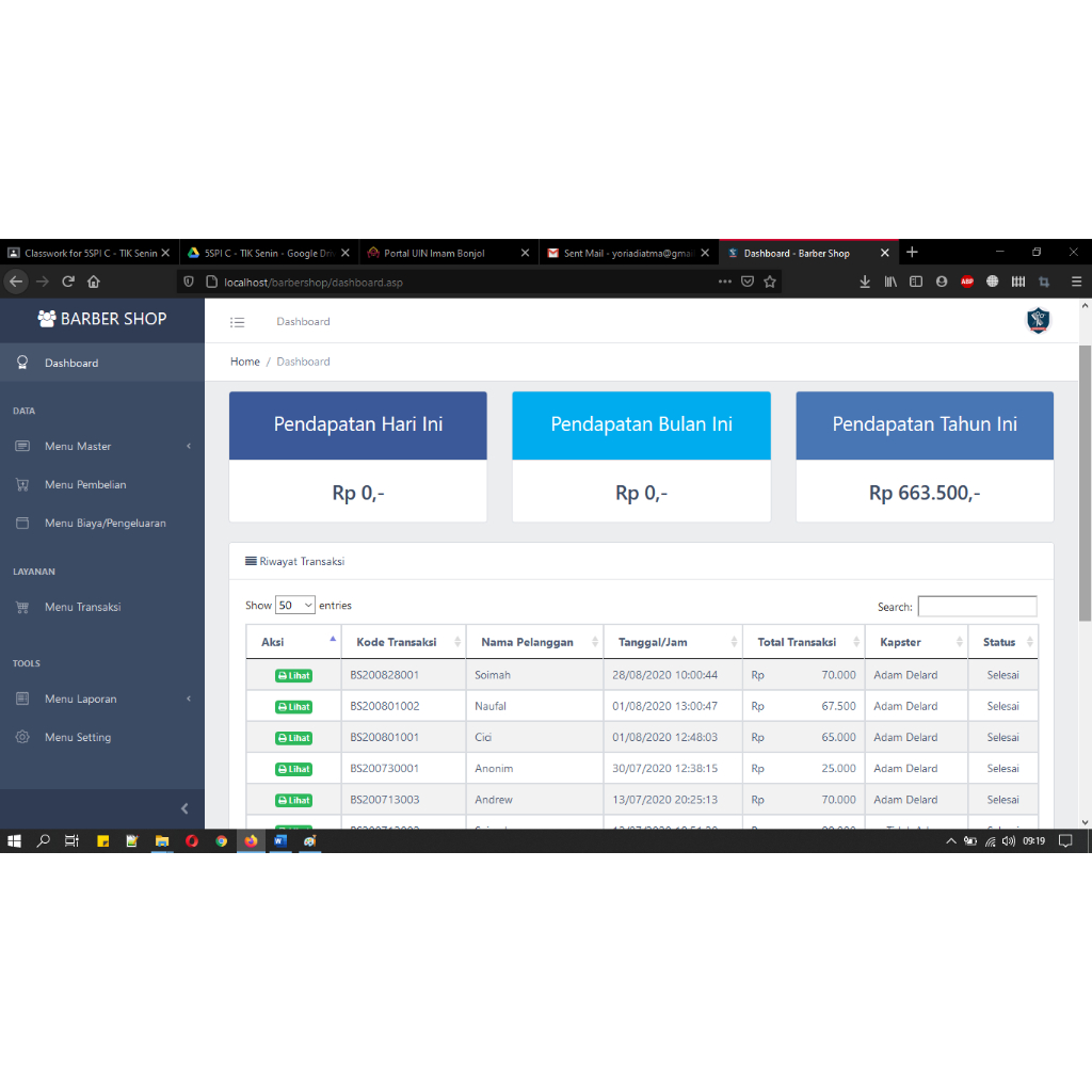 Jual Aplikasi Barbershop berbasis web (PHP) Full Source Code | Shopee ...