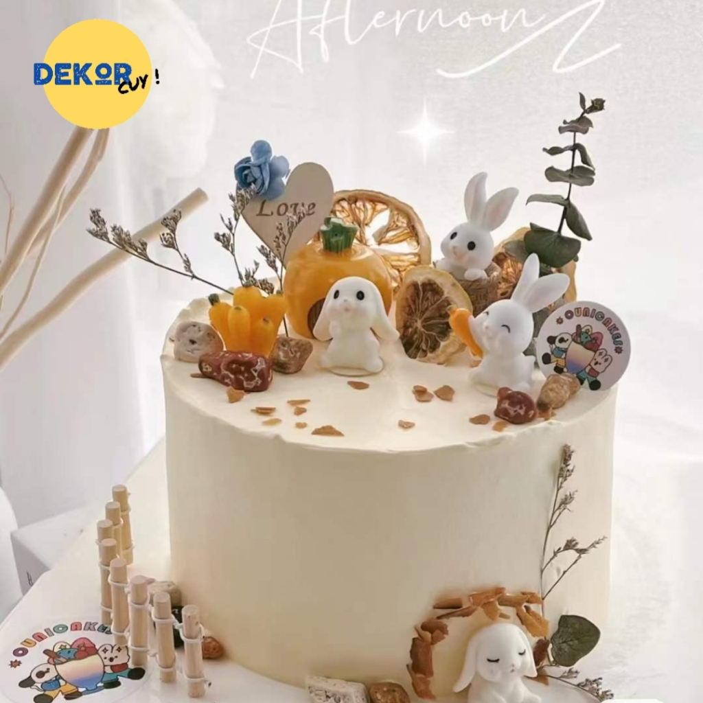 Jual [1SET ISI 7PCS] AKSESORIS KUE TART RABBIT BUNNY KELINCI CARROT ...