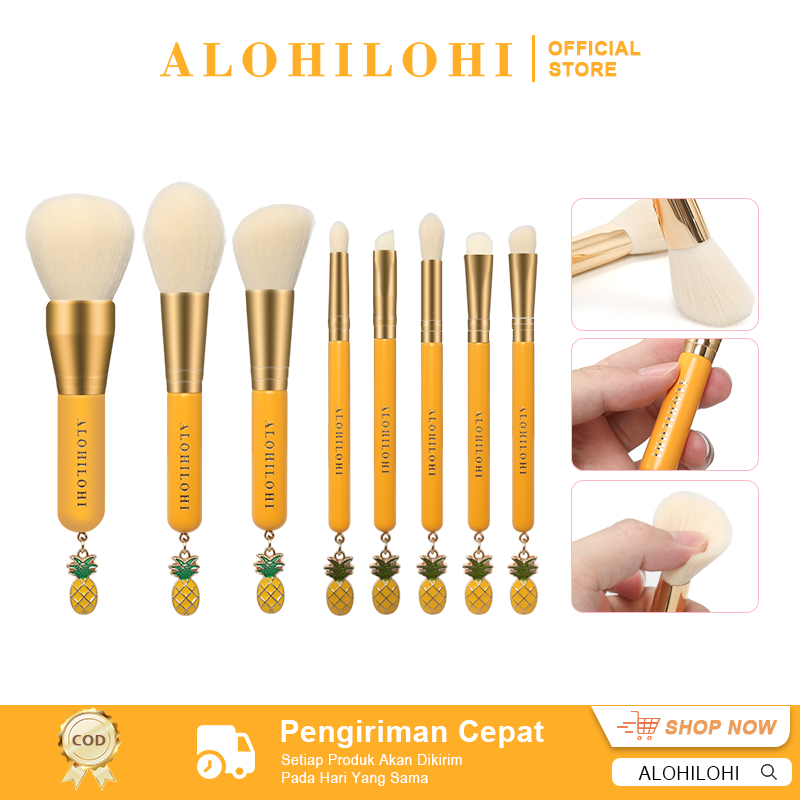 Jual ALOHILOHI 8Pcs Exclusive Brush Set Brush Make Up Profesional Alat ...