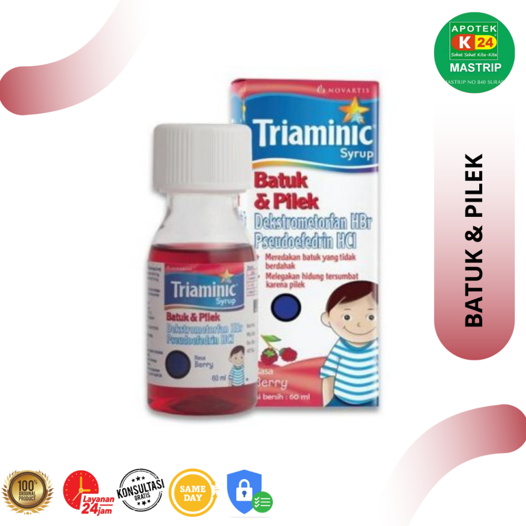 Jual Triaminic Batuk Pilek Sirup / Batuk Kering Pilek / 6-12 Tahun ...