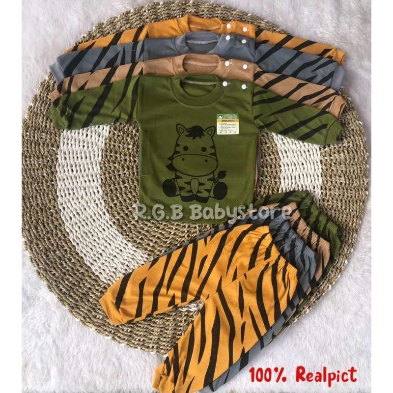 Jual Setelan Baju Bayi Piyama Bayi SNI || Baju Oblong Lengan Panjang ...