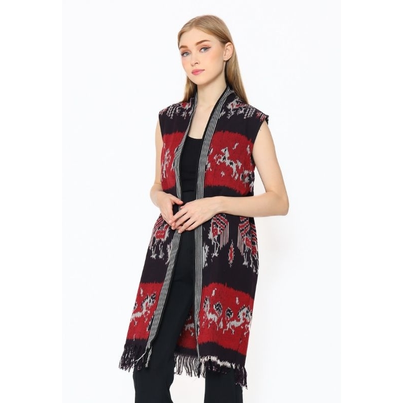 Jual Outer Tenun Cardigan Tenun Ikat Outer Cardigan Tenun Motif Sumba ...