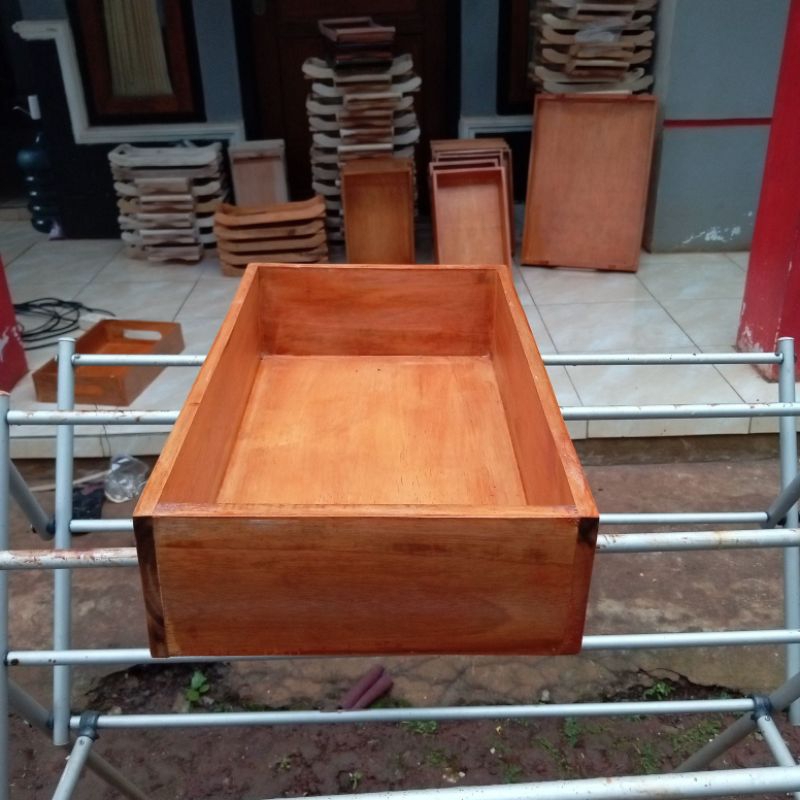 Jual nampan asongan kayu pakai tali ukuran 60x30x8 | Shopee Indonesia