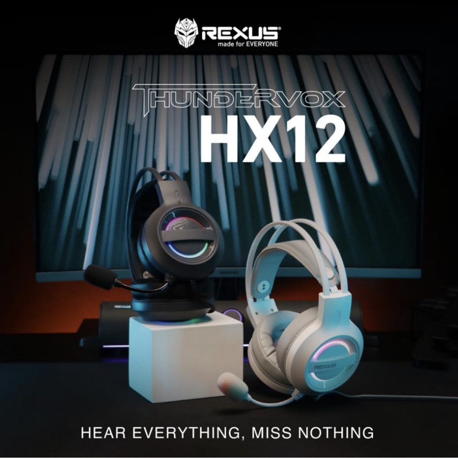 Jual Rexus HX12 Thundervox USB Gaming Headset with RGB + mic microphone ...