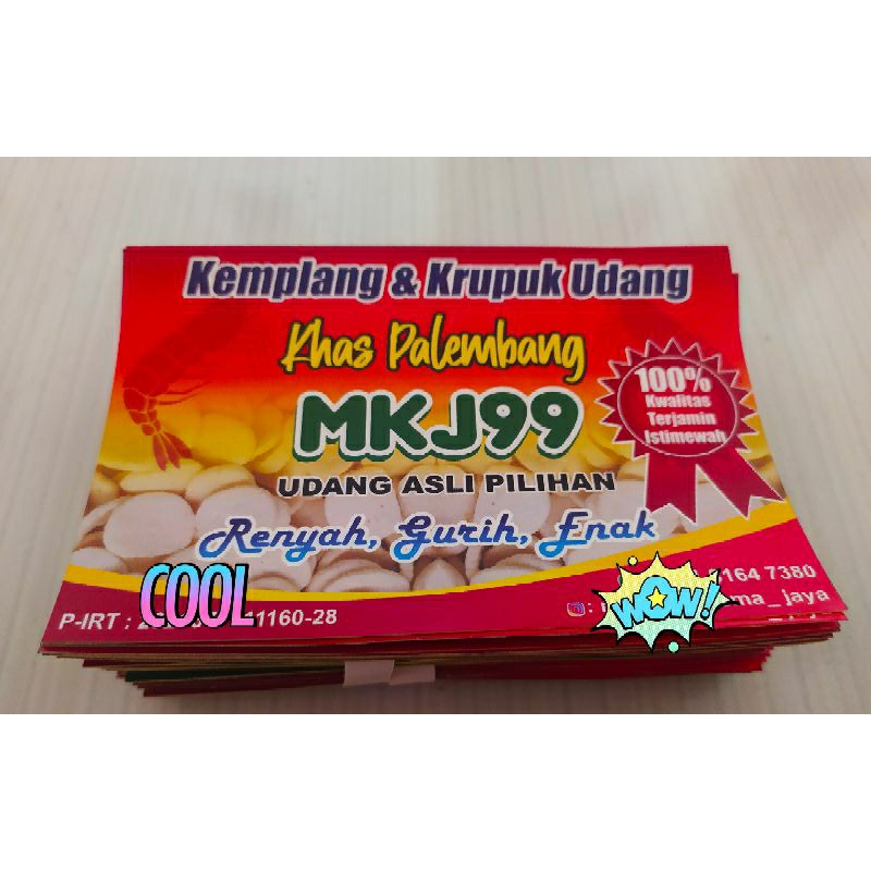 Jual stiker label krupuk, kemplang,pempek | Shopee Indonesia