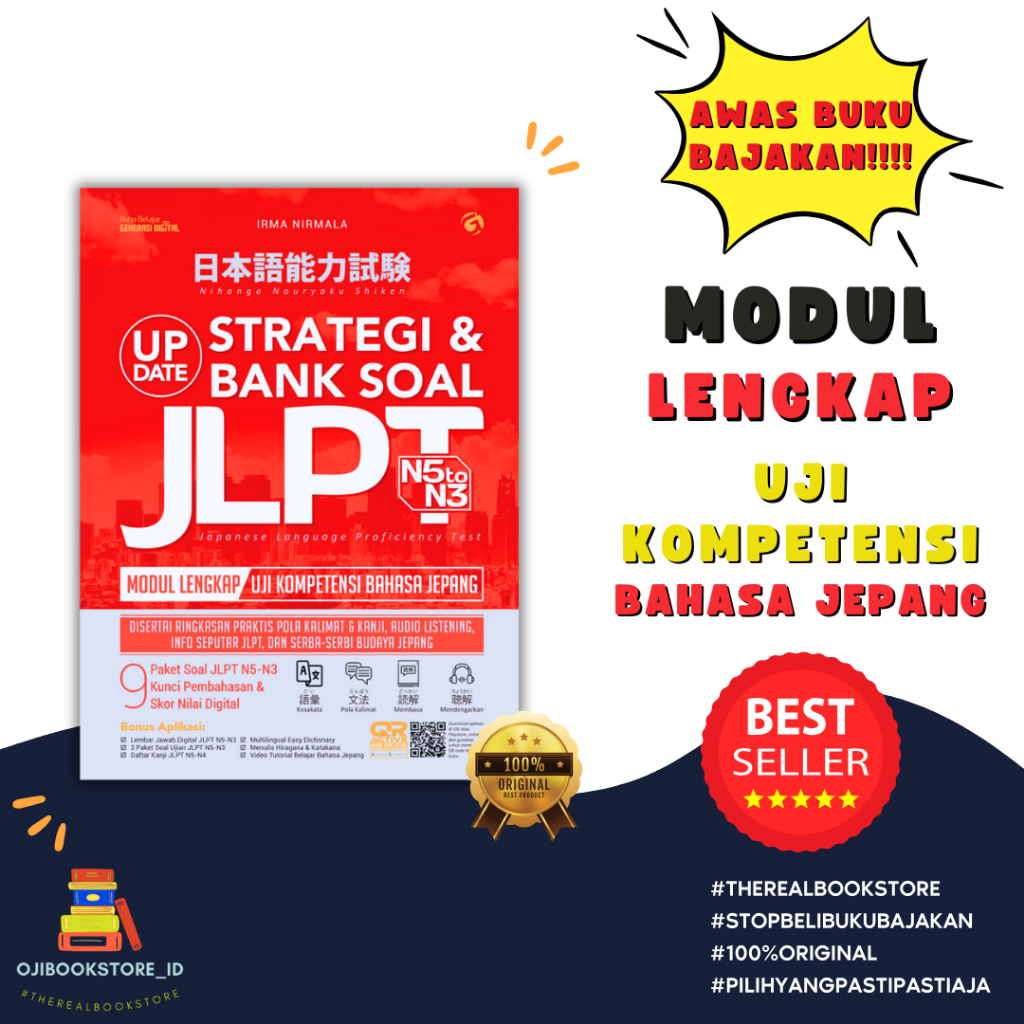 Jual BUKU BELAJAR BAHASA JEPANG - JLPT - STRATEGI BANK SOAL JLPT JAPANESE LANGUAGE PROFICIENCY ...