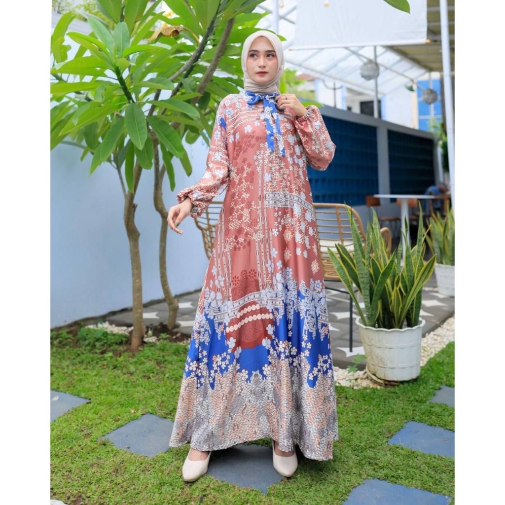 Jual Dress Gamis Denada Resleting Busui Baju Wanita Pakaian Wanita ...