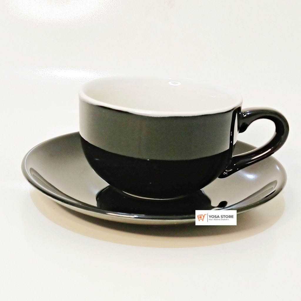 Jual Cangkir Set Keramik Kopi Motif Latte Cafe KPC Hitam - Isi 2 Pc ...