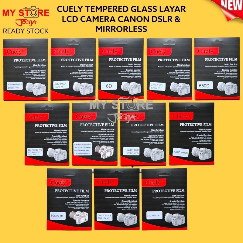 Jual Cuely tempered glass kaca layar lcd canon DSLR mirrorless eos m 6D ...