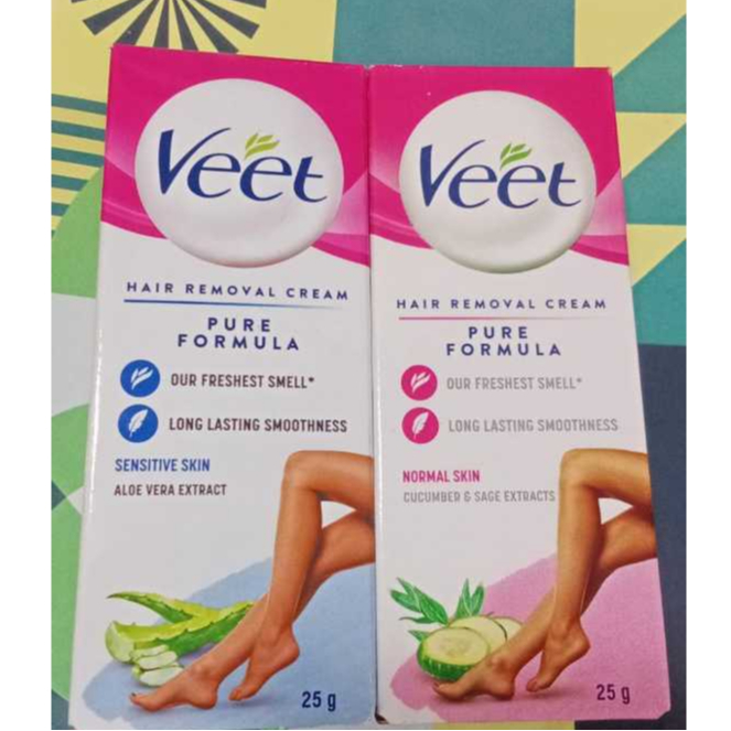 Jual VEET HAIR REMOVAL CREAM PURE FORMULA 25GR NORMAL PINK/SENITIVE ...