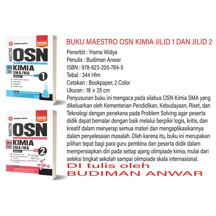 Jual BUKU MAESTRO OSN KIMIA SMA JILID 1-BUKU MAESTRO OSN KIMIA SMA JILID 2 | Shopee Indonesia