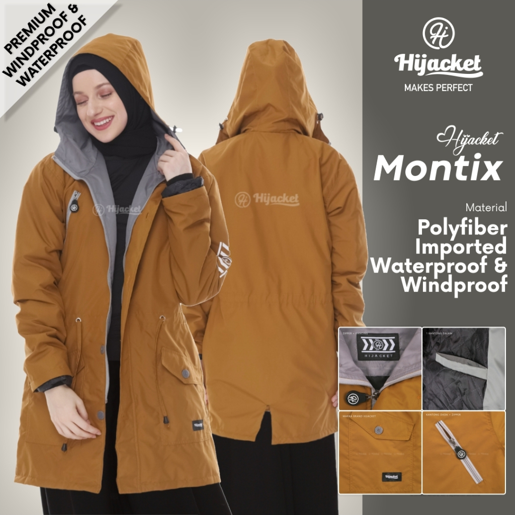 Jual Hijacket Jaket Parasut Wanita Kekinian Zipper Anti Air Anti Angin ...