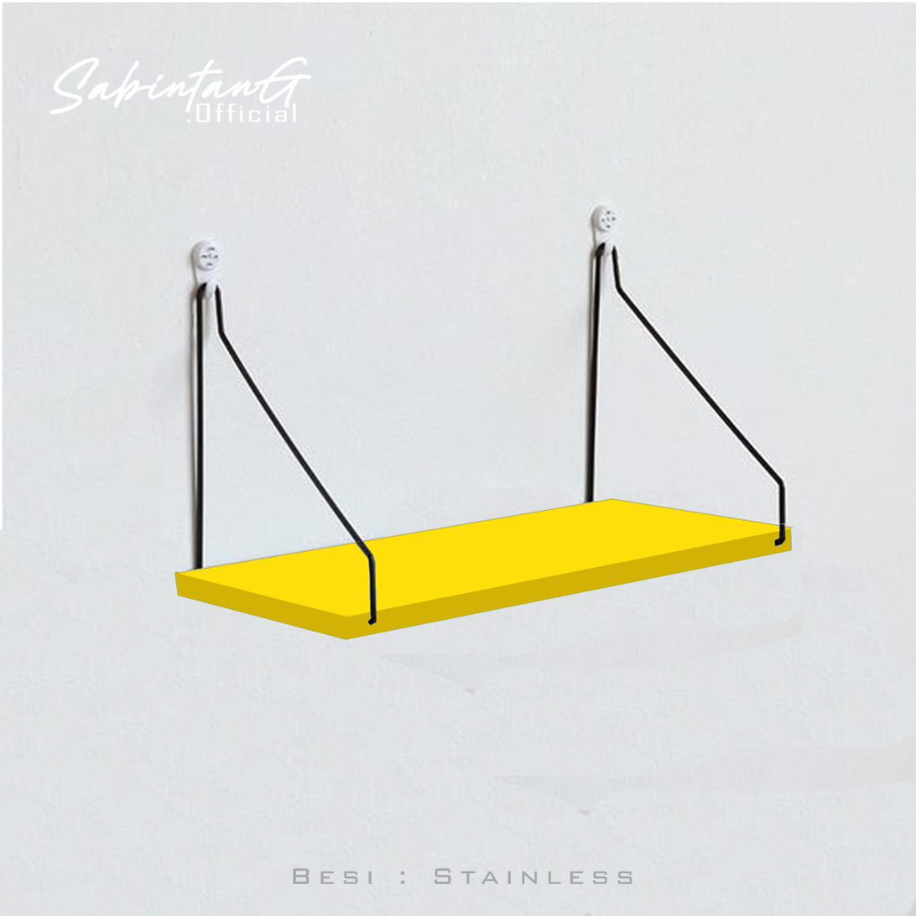 Jual RAK DINDING BESI GANTUNG HAMBALAN KAYU | Shopee Indonesia